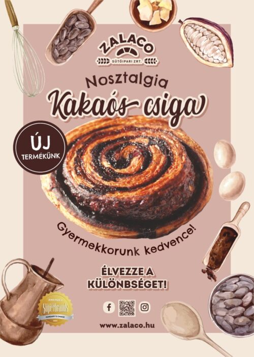 Igazi kakaós csiga - Zalaco Sütőipari Zrt